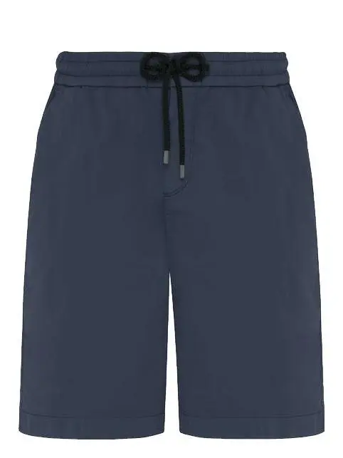 Vilebrequin Satin Cotton Elastic Waist Bermuda Shorts - Blue