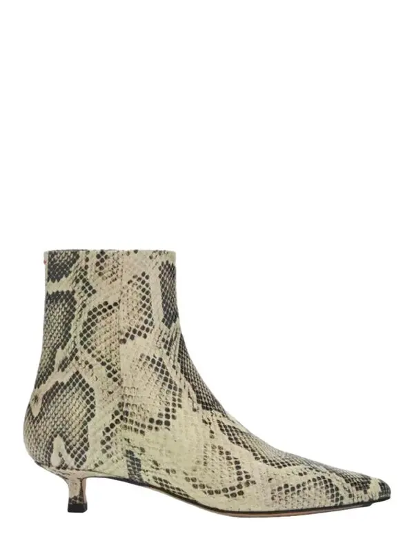 AeydĒ Sofie Snakeskin-effect Ankle Boots - Neutrals