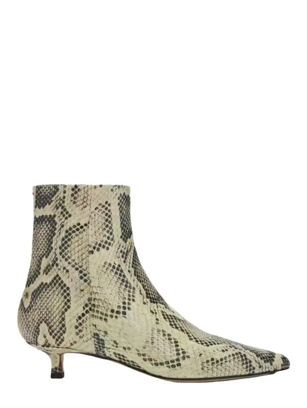 AeydĒ Sofie Snakeskin-effect Ankle Boots - Neutrals