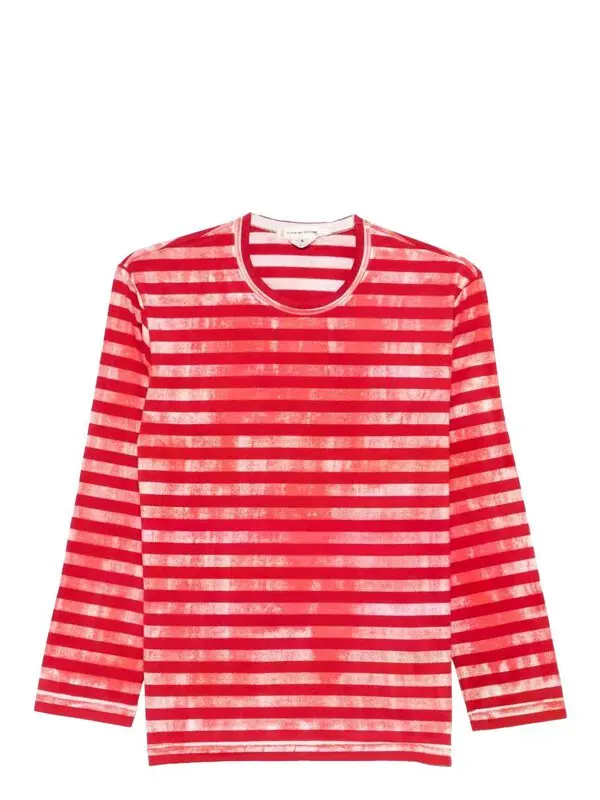 Comme Des Garçons Striped T-shirt - Red