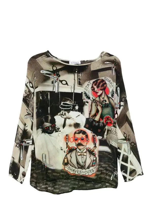 The Artistylist Printed Blouse - Black