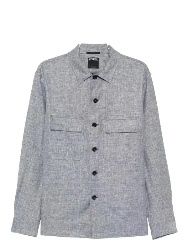 Zegna Chest-pocket Shirt - Blue
