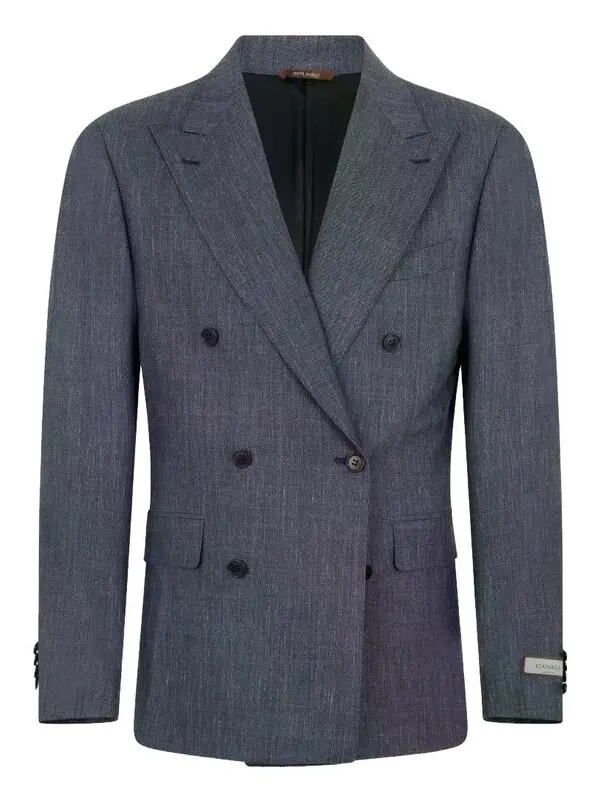 Canali Double-breasted Blazer - Grey