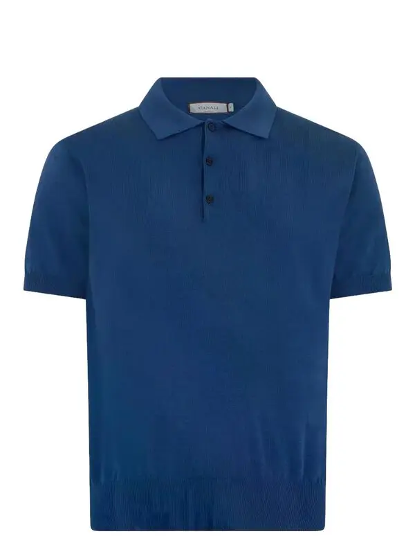 Canali Short-sleeve Polo Shirt - Blue