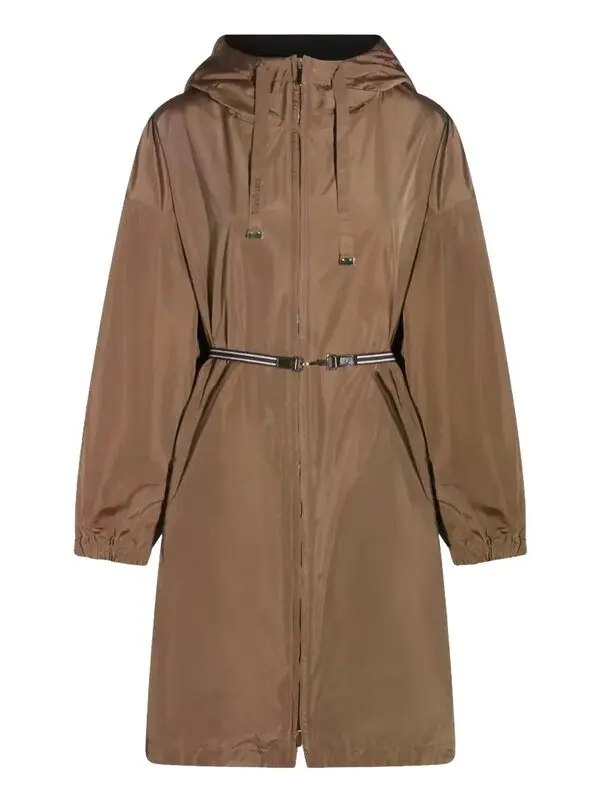 Max Mara Hooded Belted Coat - Brown