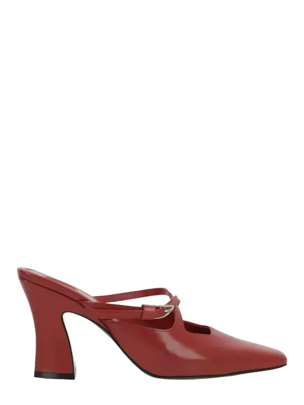 NODALETO Leather Mules - Red