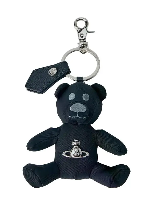 VIVIENNE WESTWOOD Orb-logo Bear Keyring - Black