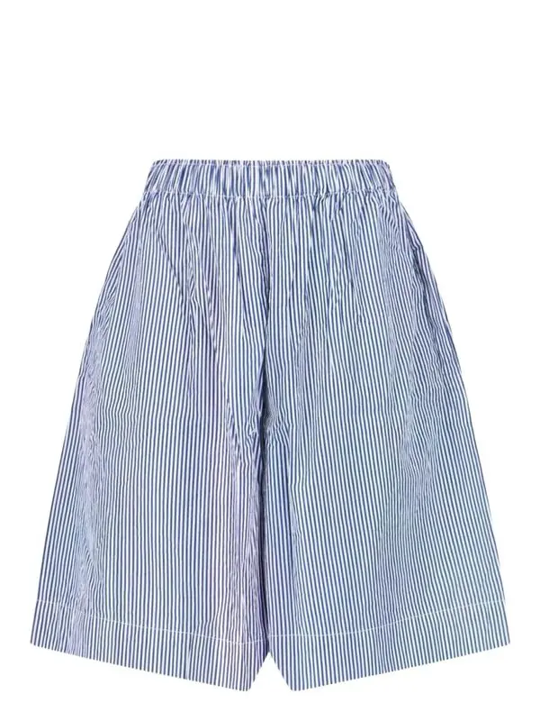 DANIELA GREGIS Striped Elasticated Shorts - Blue