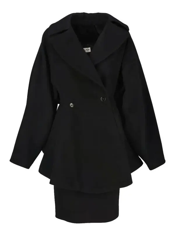 Alaïa Wool Coat And Skirt Set - Black