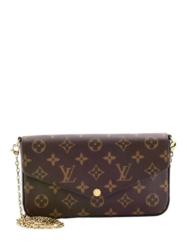 LOUIS VUITTON Felicie Pochette Monogram Canvas Crossbody Bag - Brown