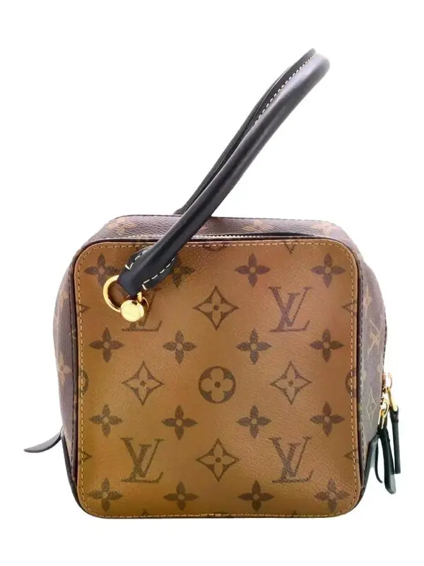 LOUIS VUITTON Square Bag Reverse Monogram Canvas Satchel - Brown