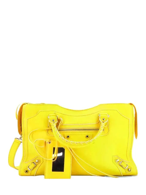 Balenciaga City Classic Studs Medium Satchel - Yellow