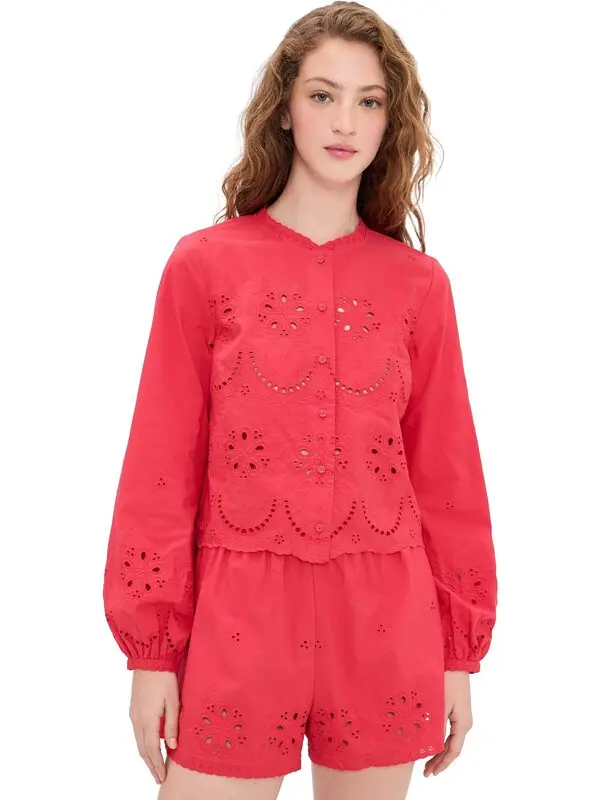 Cami Nyc Kalena Cotton Blouse - Candy Apple