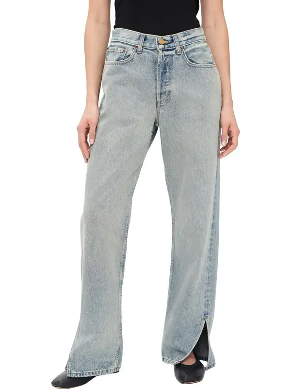 B Sides Charlot Split Hem Jeans - Ed Wash