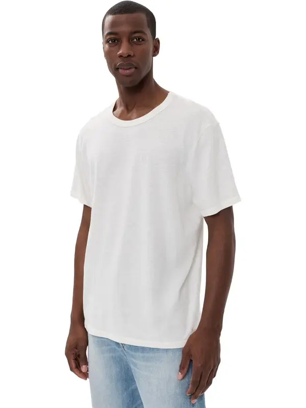 Marine Layer Relaxed Hemp Cotton Tee - White