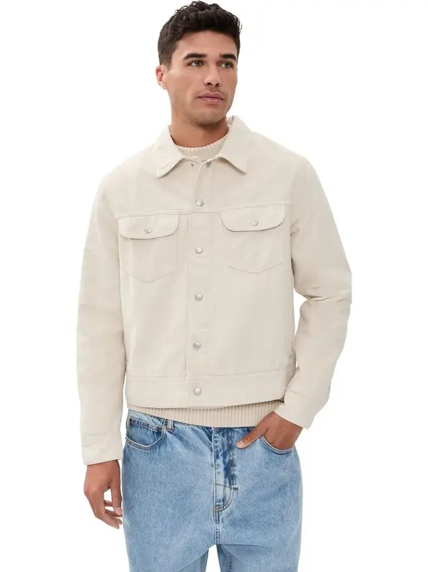 FRAME Canvas Trucker Jacket - Off White