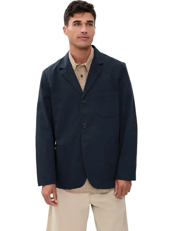 Universal Works Three Button Jacket - Navy