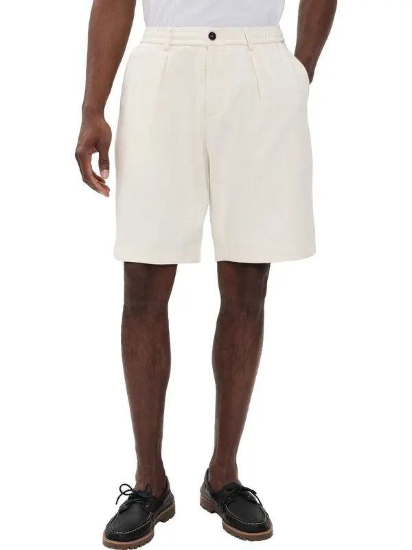 Universal Works Pleated Track Shorts - Ecru