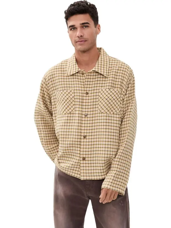 STOCKHOLM SURFBOARD CLUB Club Overshirt - Yellow Check