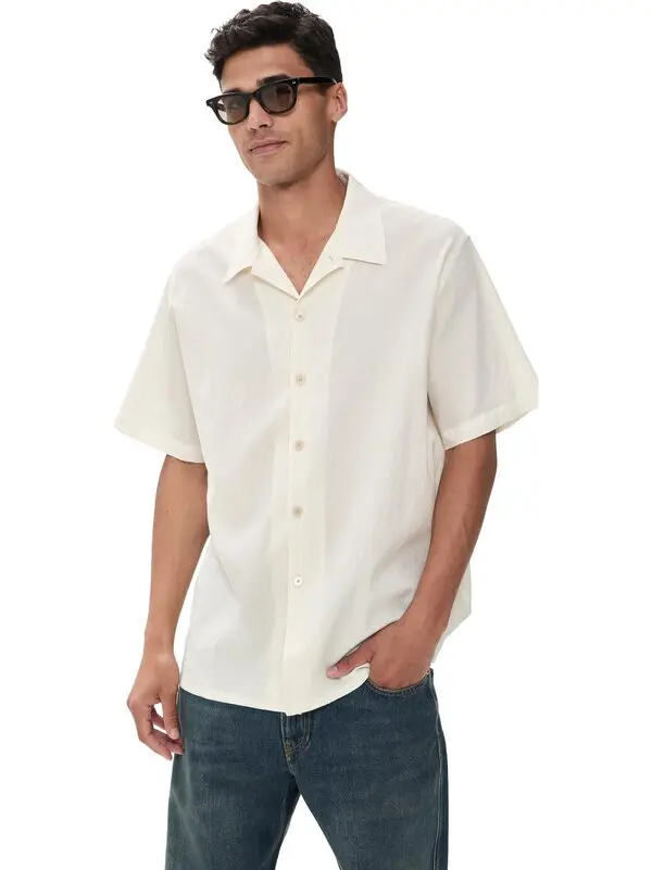 Paul Smith Short Sleeve Casual Fit Shirt - Off White