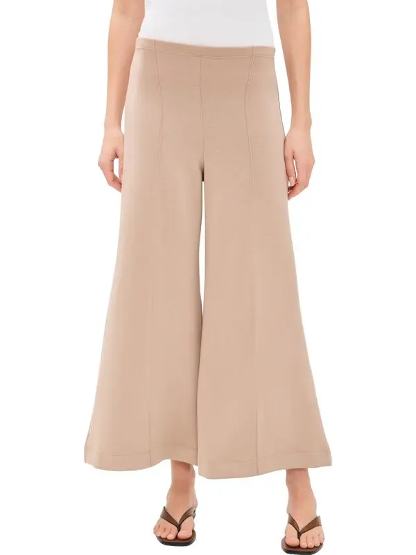 RIPLEY RADER Cropped Wide Leg Pants - Tan