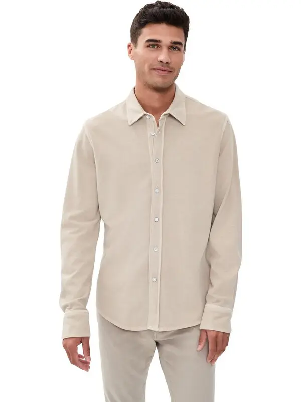 Rag & Bone Garment Dyed Oxford Shirt - Taupe