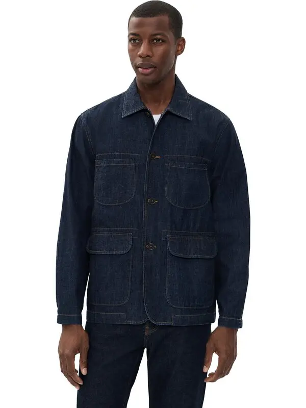 Universal Works Kaihara Denim Labour Jacket - Kaihara Lt Wt Denim Indigo