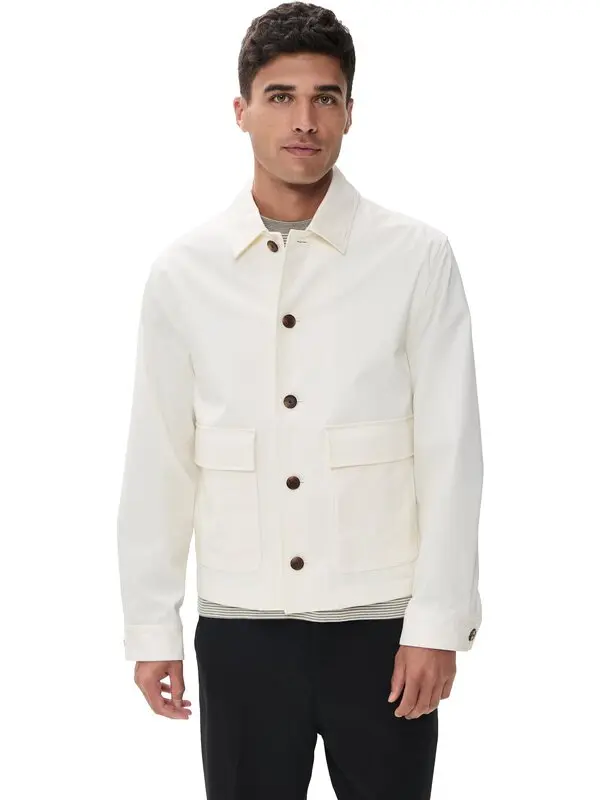Theory Button Up Jacket - Winter Ivory