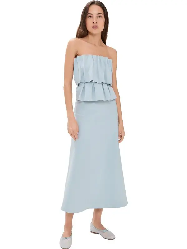 HOUSE OF DAGMAR Sculpted Tube Dress - Dove Blue