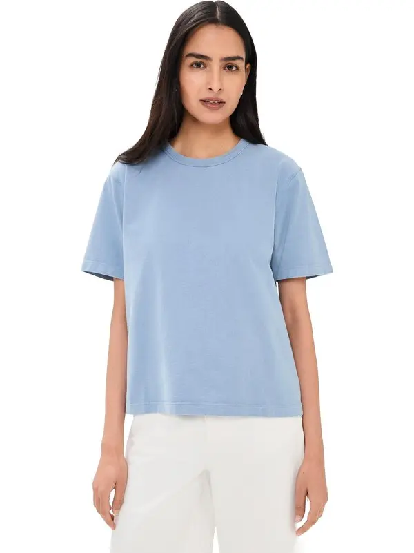 LA LIGNE Boyfriend Tee Garment Wash - Chambray