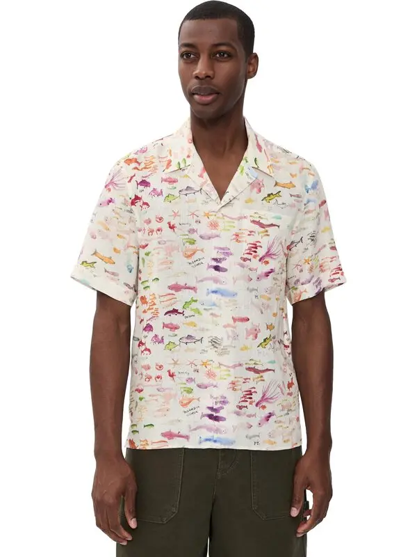Vilebrequin Charli Linen Camp Shirt - Papier