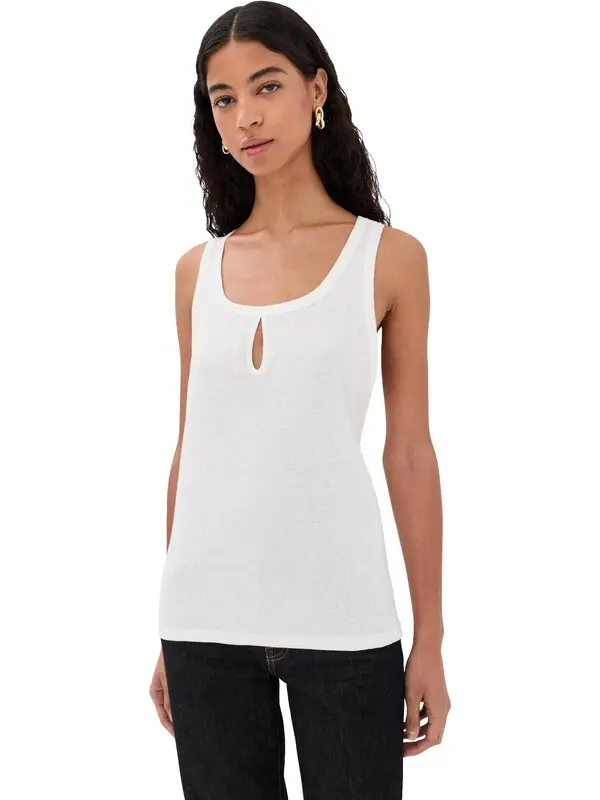 Victoria Beckham Split Tank Top - White
