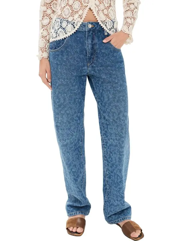 Isabel Marant Brinsa Straight Leg Jeans - Blue