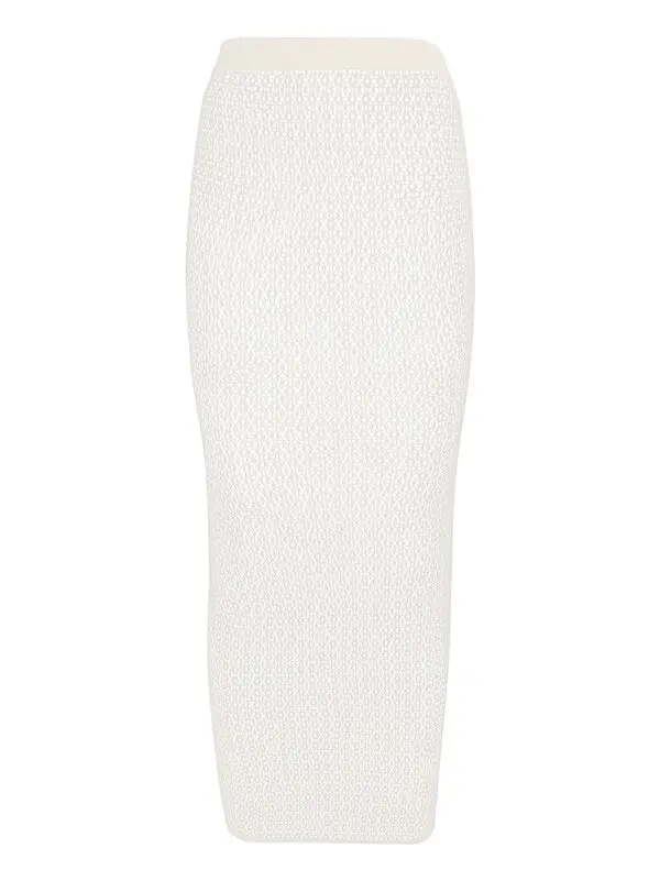 Wolford Daisy Net Midi Skirt - Ivory