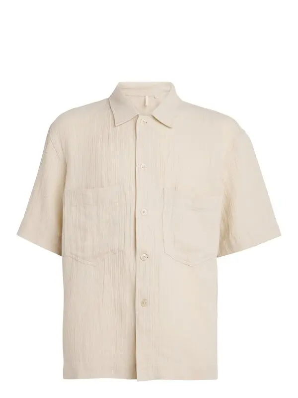 SUNFLOWER Linen-cotton Adam Shirt - White
