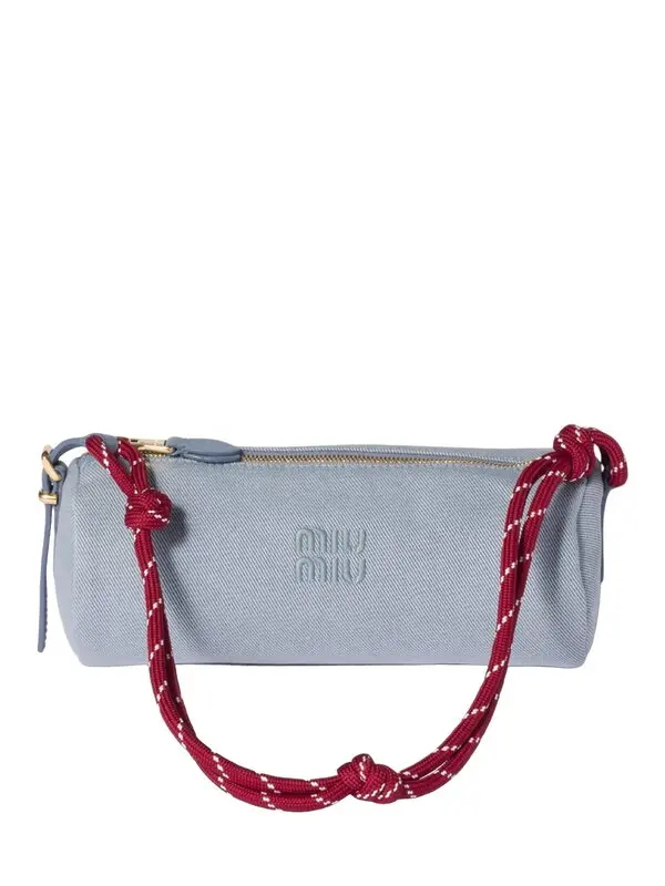 Miu Miu Gabardine Pouch - Turquoise