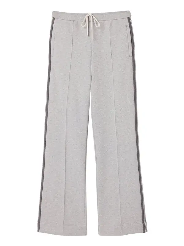 Miu Miu Cotton Fleece Stripe Sweatpants - Grey