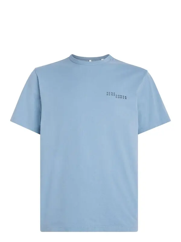 SUNFLOWER Organic Cotton Logo T-shirt - Blue