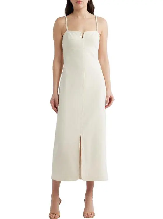 Vince Camuto Scuba Crepe Sleeveless Sheath Dress - Ecru