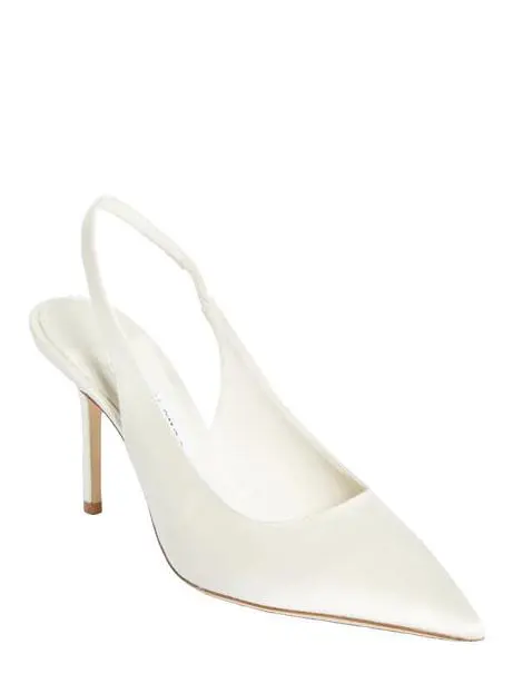 JIMMY CHOO Pointed Toe Slingback Pump - Ivory