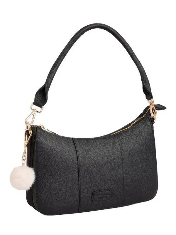 POM POM LONDON Edgware Crossbody Bag - Black