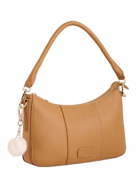 POM POM LONDON Edgware Crossbody Bag - Maple