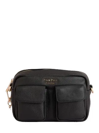POM POM LONDON Chiswick Crossbody Bag - Black
