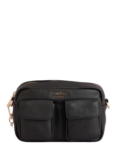 POM POM LONDON Chiswick Crossbody Bag - Black