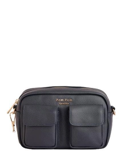 POM POM LONDON Chiswick Crossbody Bag - Navy