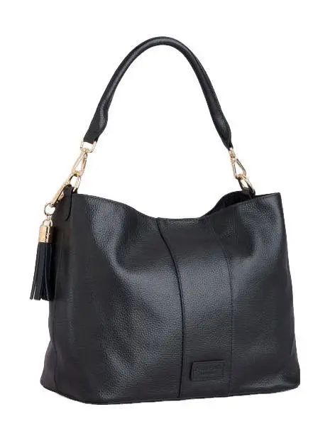 POM POM LONDON Lambeth Plus Bucket Bag - Black