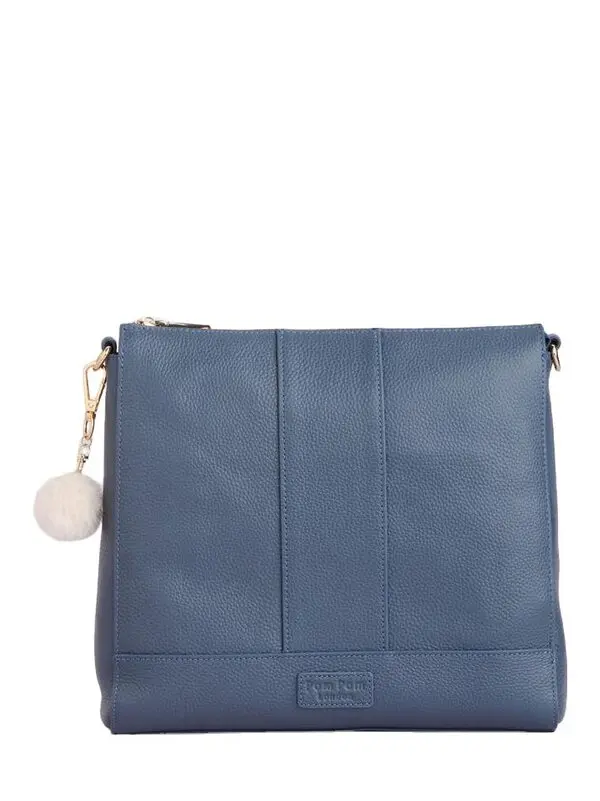 POM POM LONDON Westminster Crossbody Bag - Navy