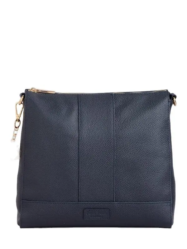 POM POM LONDON Westminster Crossbody Bag - Navy