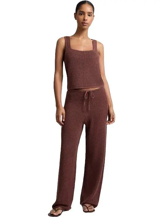 Onia Knit Square Neck Tank Top - Brown