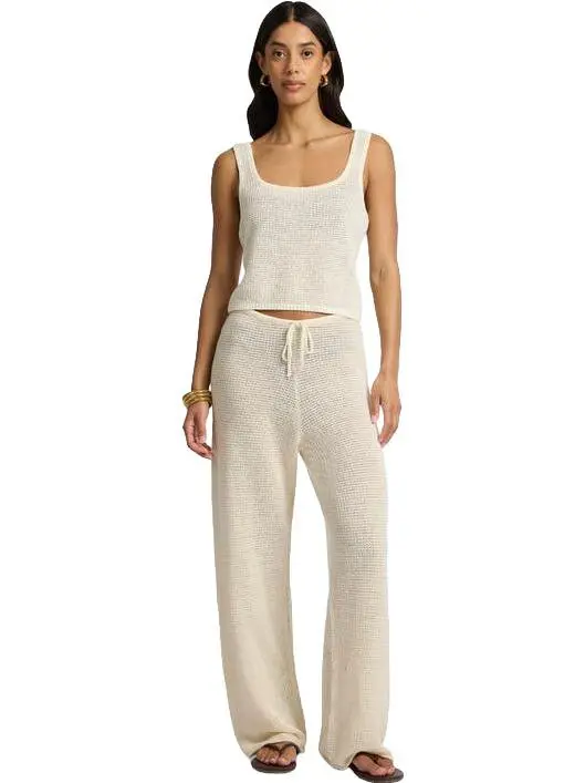 Onia Knit Square Neck Tank Top - Egret